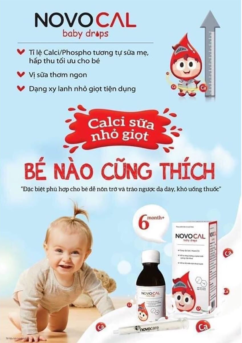 [CHÍNH HÃNG] Sữa nhỏ giọt Novocal baby drops chắc khoẻ xương cho trẻ